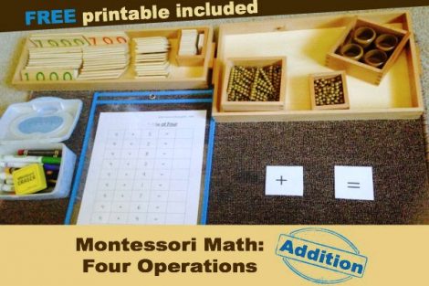 Montessori Math: Four Operations (Addition) with Free Printable - Hip ...