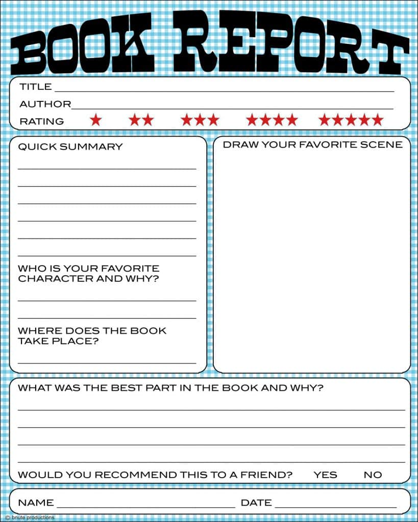 Printables and Resources for Book Reports - Hip Homeschool Moms