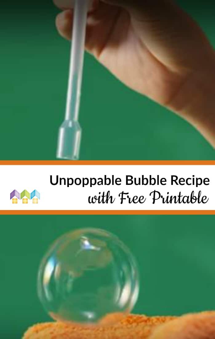 Unpoppable Bubble Recipe with Free Printable - Hip Homeschool Moms