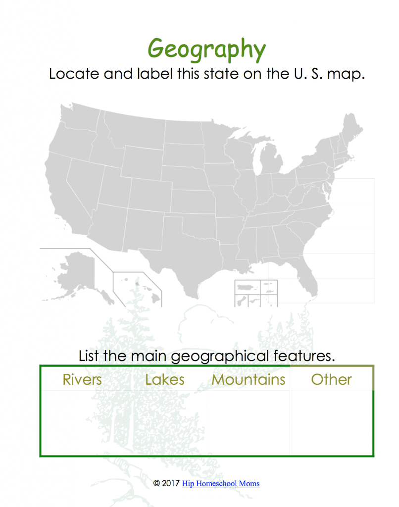 State Notebook Pages - Hip Homeschool Moms
