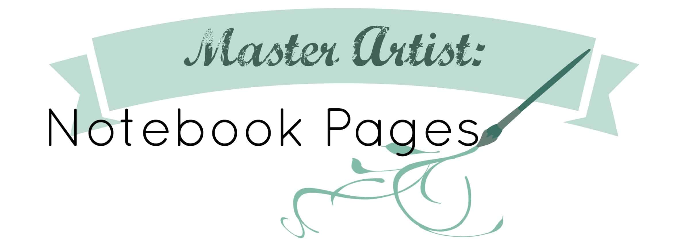 Artist Notebook Pages - Hip Homeschool Moms