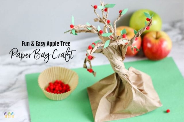 Fun Apple Tree Paper Bag Craft - Hip Homeschool Moms