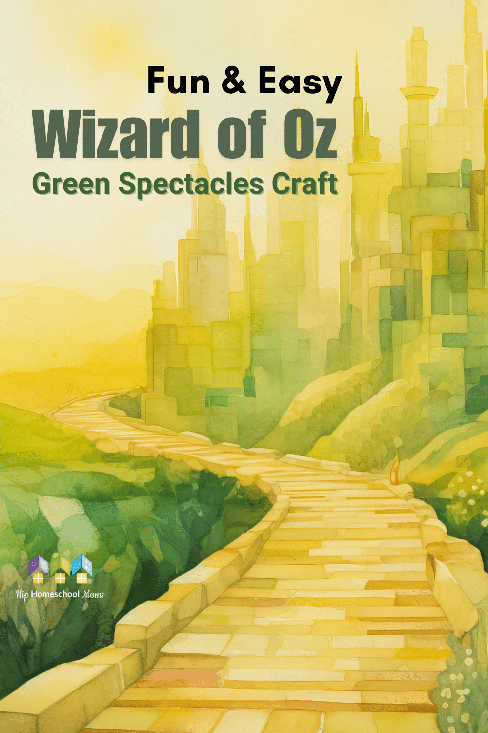 Fun and Easy Wizard of Oz Green Spectacles Craft - Hip Homeschool Moms